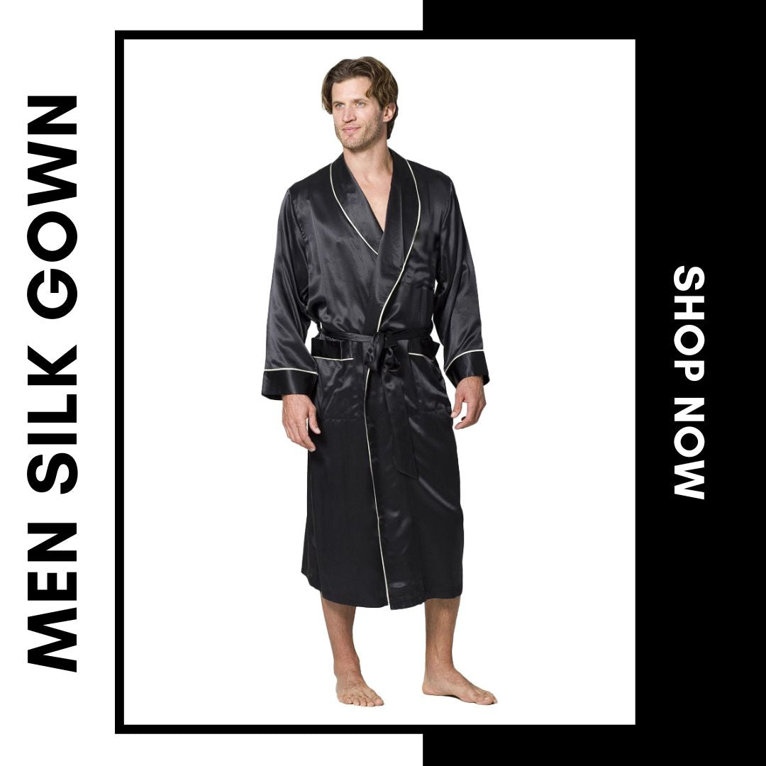 Men Silk Gowns And Robes – Sunshine Night Suits